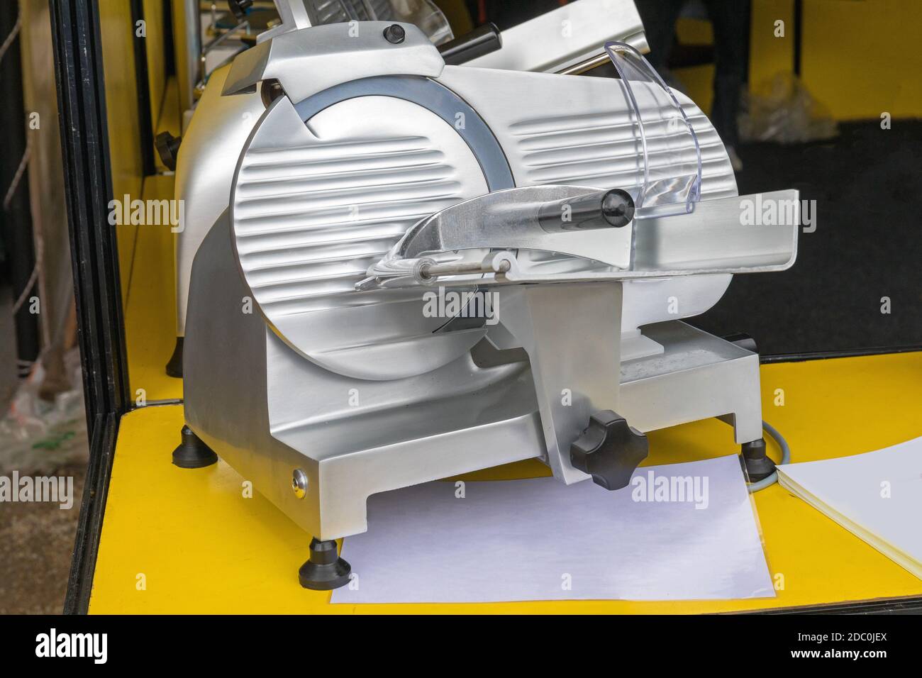 Deli Slicer Rotary Blade Electric Machine Stock Photo - Alamy