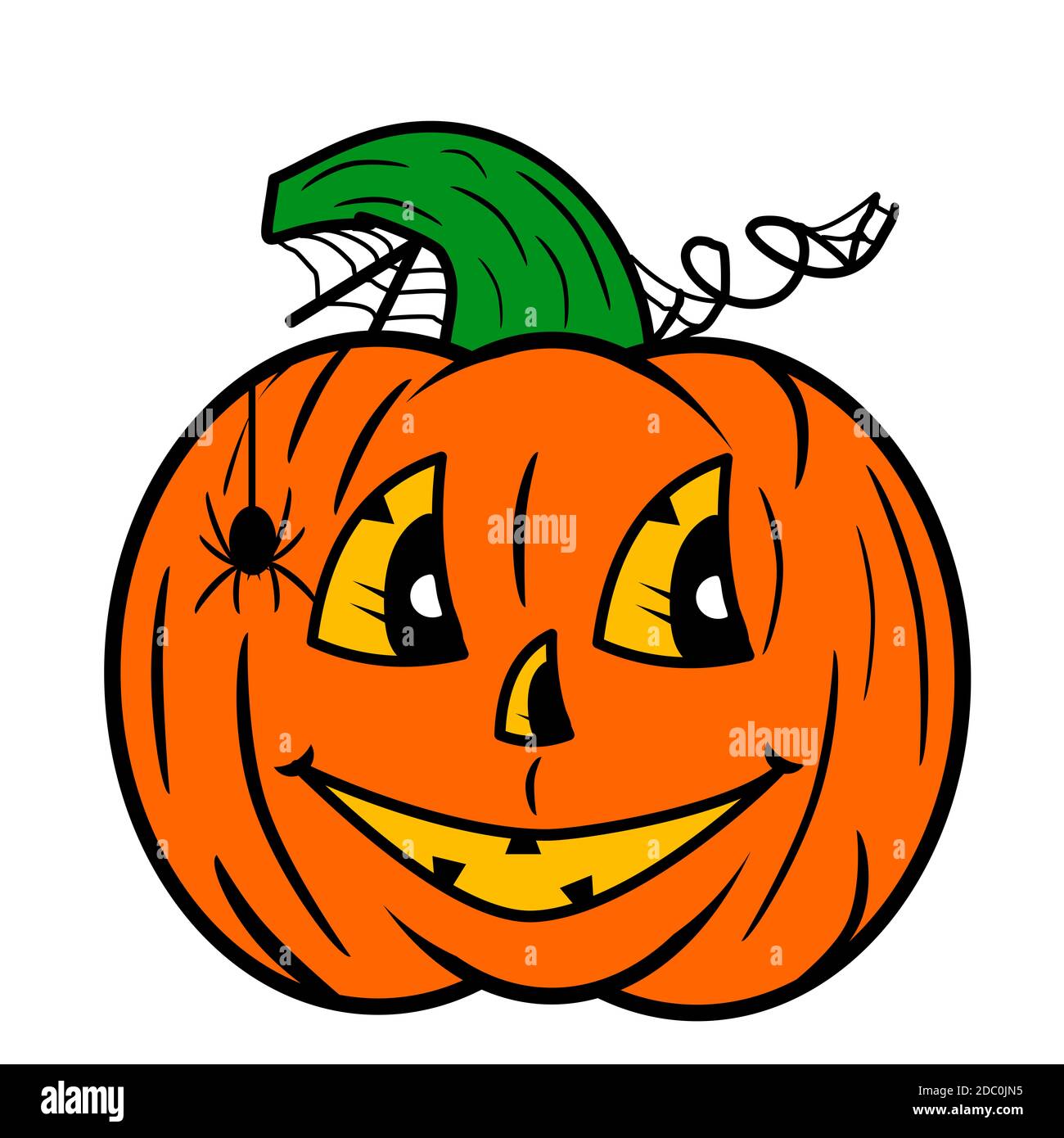Illustration of a happy Halloween pumpkin Stock Photo - Alamy