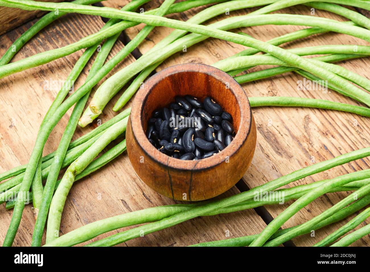 Vigna or cowpea pods and beans.Vegetable plant.Popular Chinese food ...