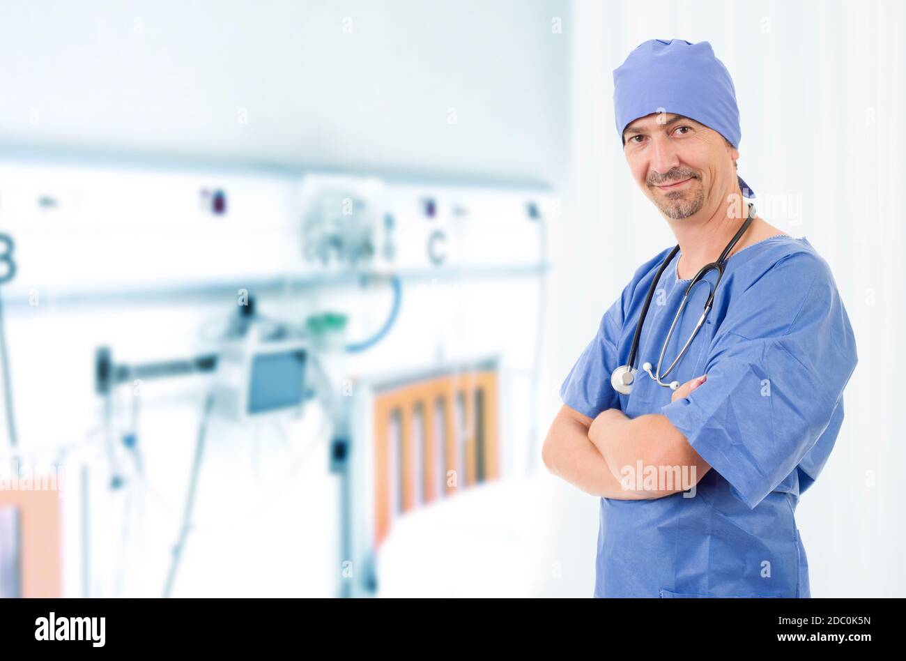 happy male doctor at the hospital Stock Photo - Alamy