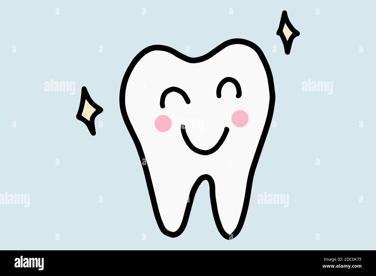 Cute Tooth Drawing