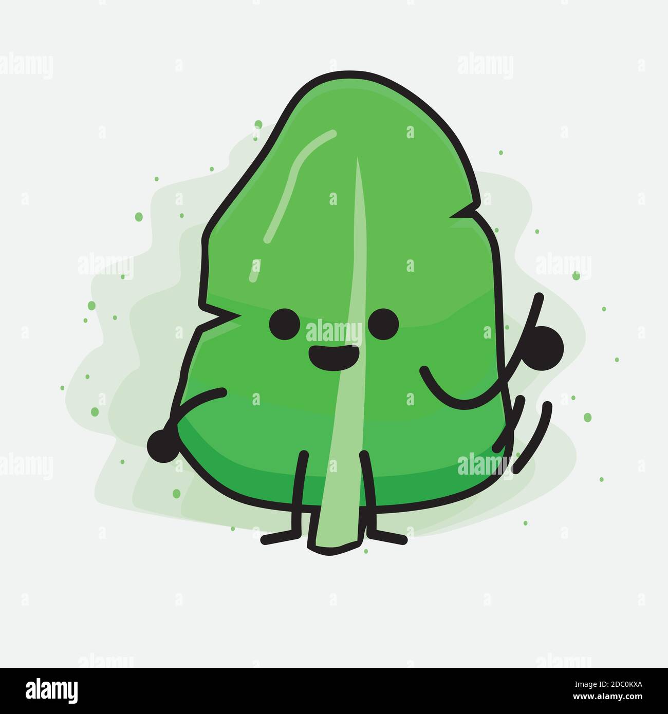 An illustration of Cute Leaf Vector Character Stock Vector Image & Art ...