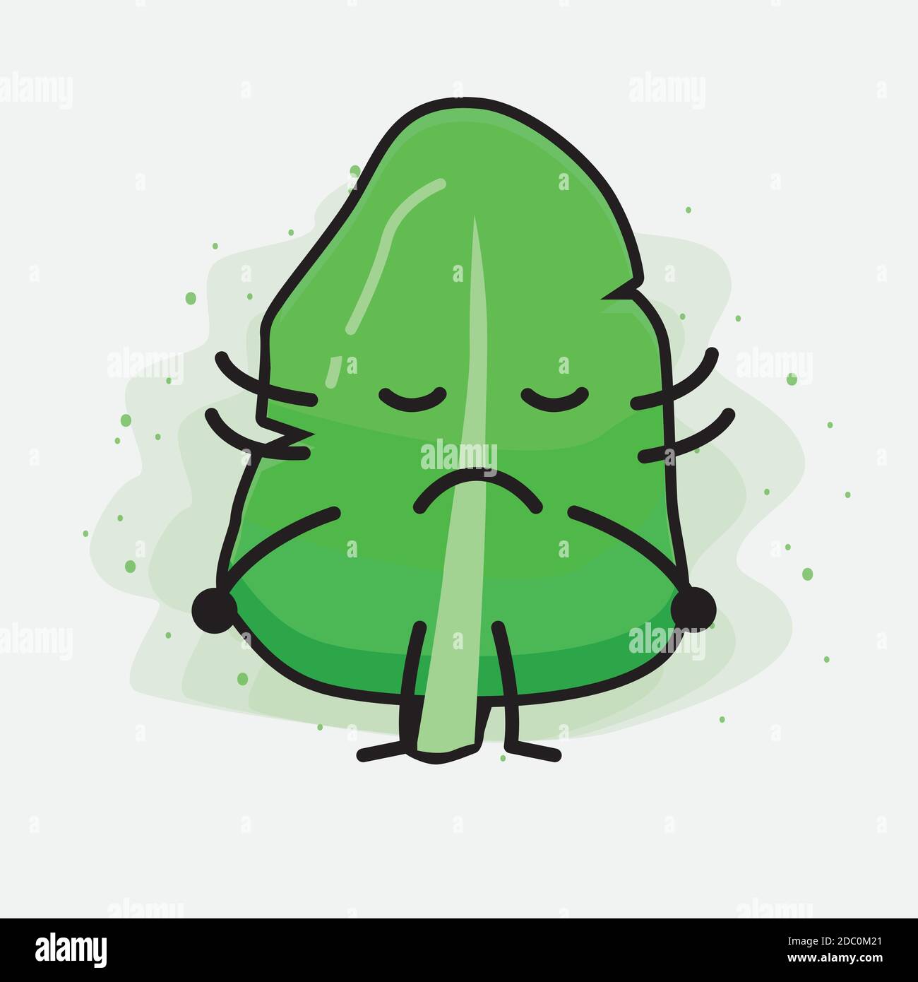 An illustration of Cute Leaf Vector Character Stock Vector Image & Art ...