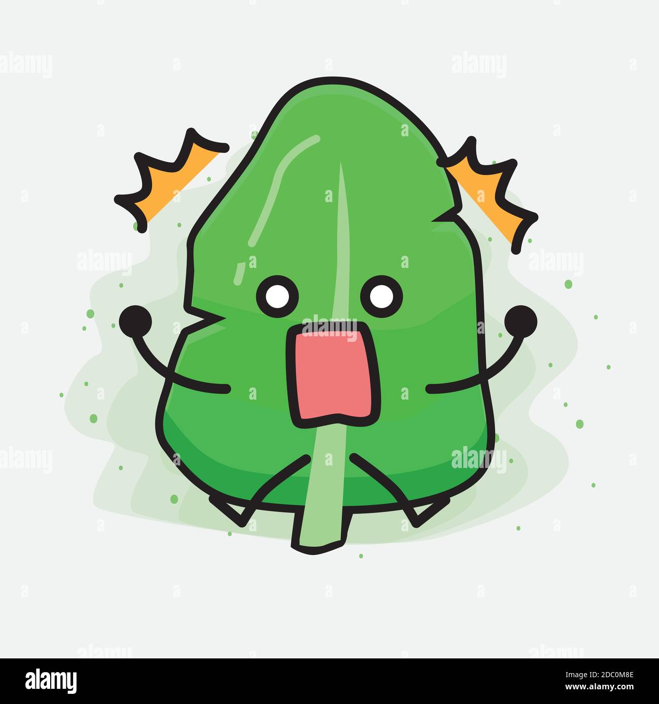 An illustration of Cute Leaf Vector Character Stock Vector Image & Art ...