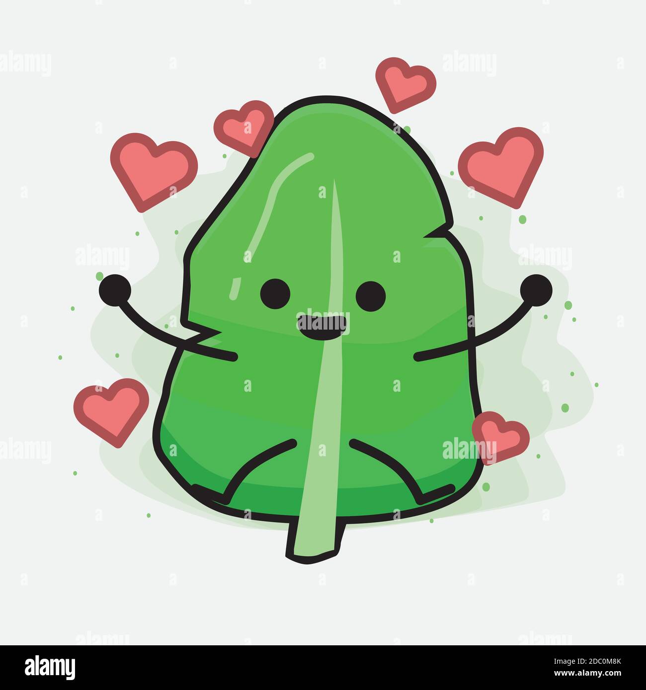 An illustration of Cute Leaf Vector Character Stock Vector Image & Art ...