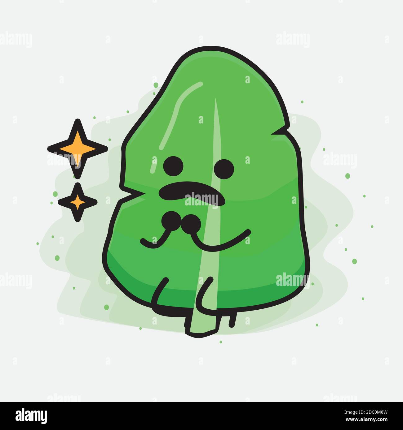 An illustration of Cute Leaf Vector Character Stock Vector Image & Art ...