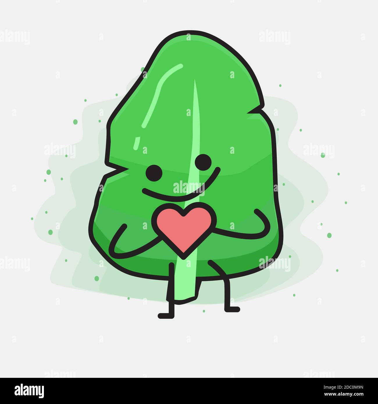 An illustration of Cute Leaf Vector Character Stock Vector Image & Art ...