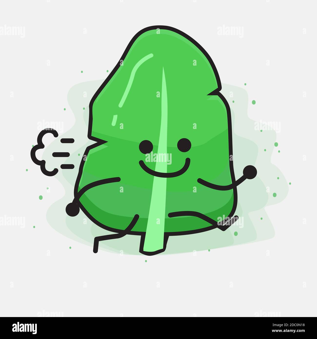 An illustration of Cute Leaf Vector Character Stock Vector Image & Art ...