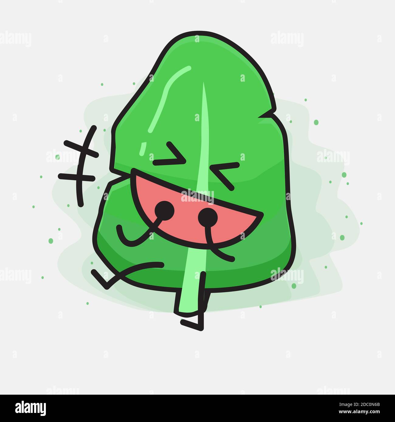 An illustration of Cute Leaf Vector Character Stock Vector Image & Art ...