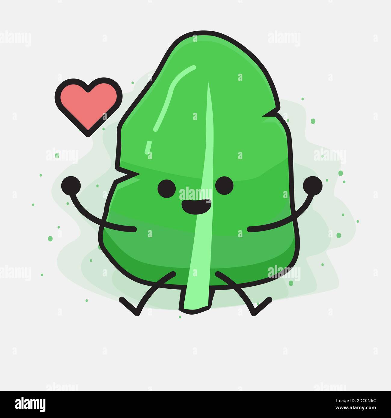 An illustration of Cute Leaf Vector Character Stock Vector Image & Art ...