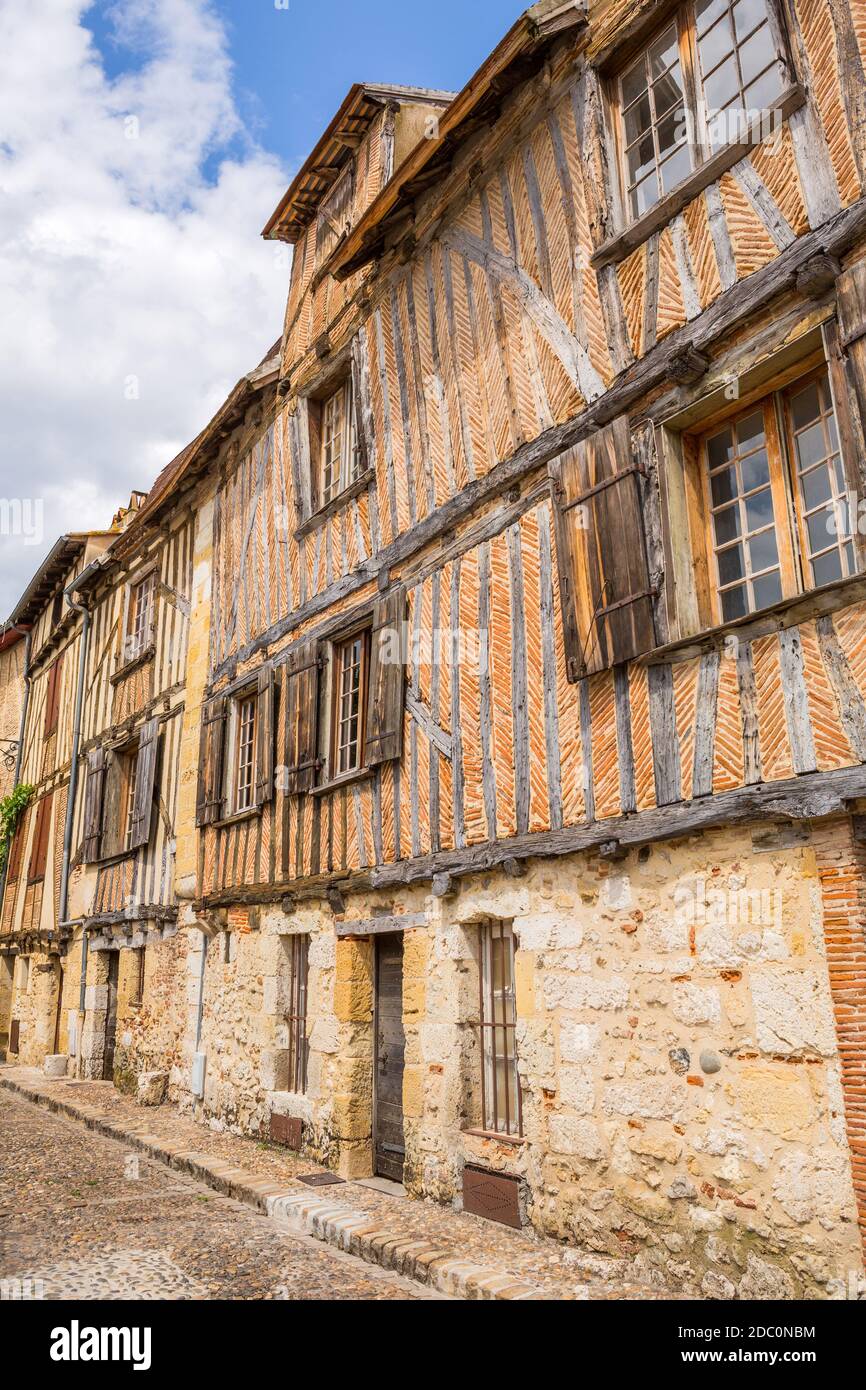 Ancient houses of Bergerac, Aquitaine, France Stock Photo - Alamy