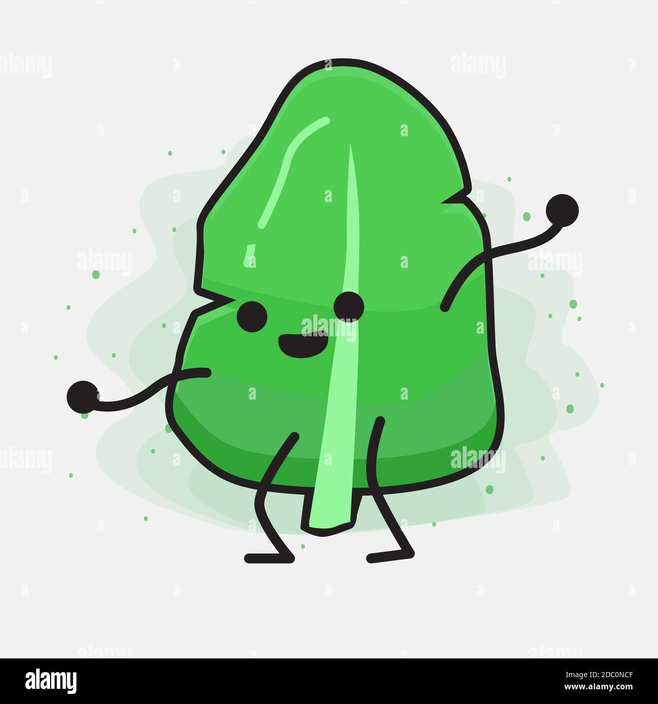 An illustration of Cute Leaf Vector Character Stock Vector Image & Art ...