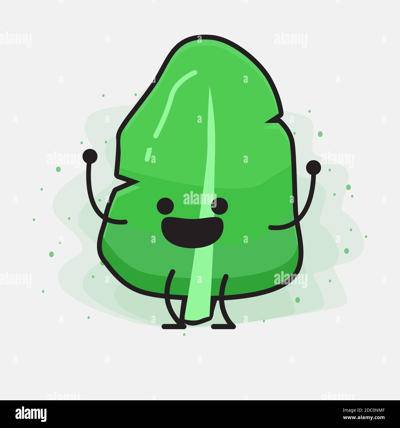 An illustration of Cute Leaf Vector Character Stock Vector Image & Art ...