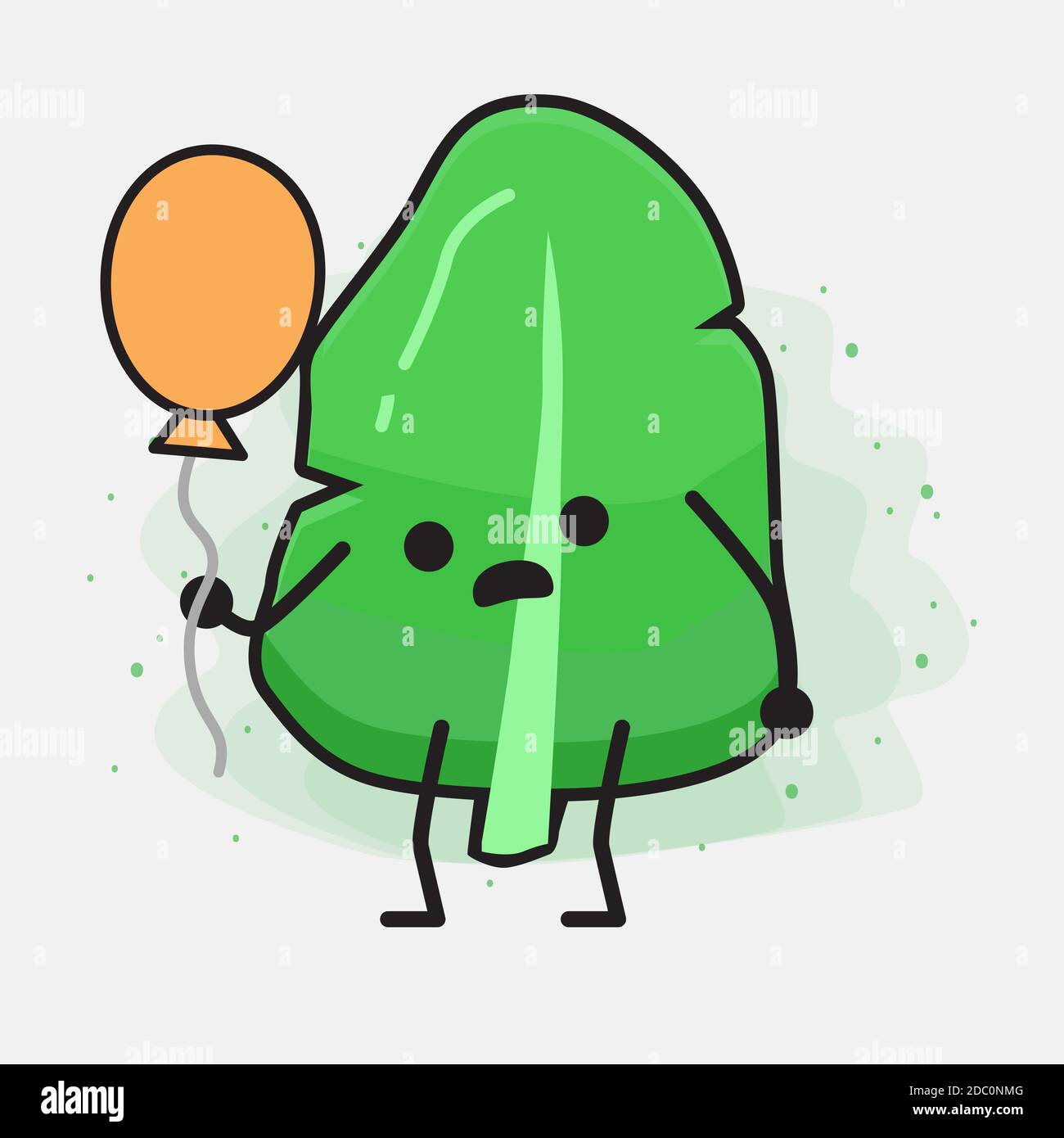 An illustration of Cute Leaf Vector Character Stock Vector Image & Art ...