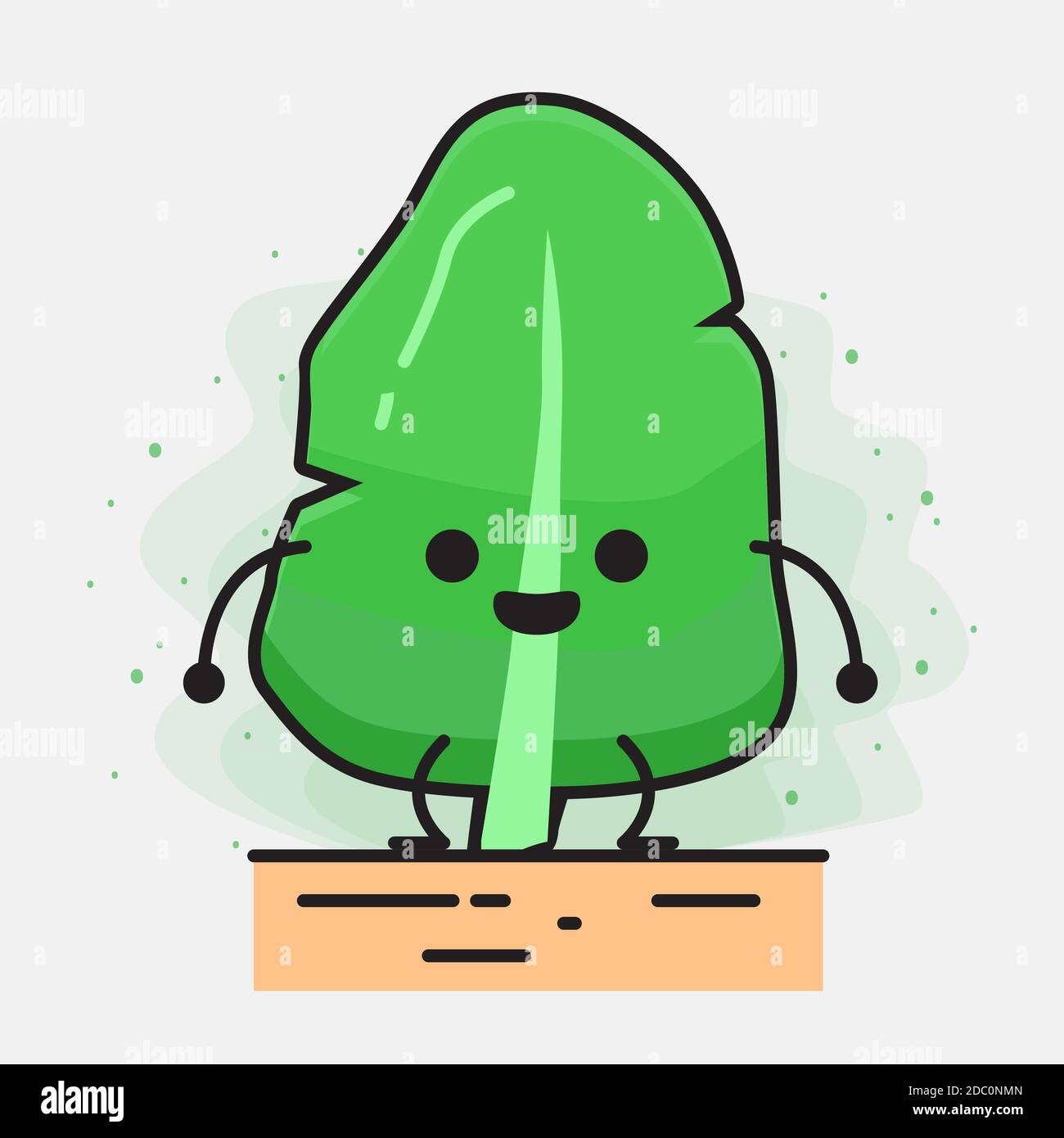 An illustration of Cute Leaf Vector Character Stock Vector Image & Art ...