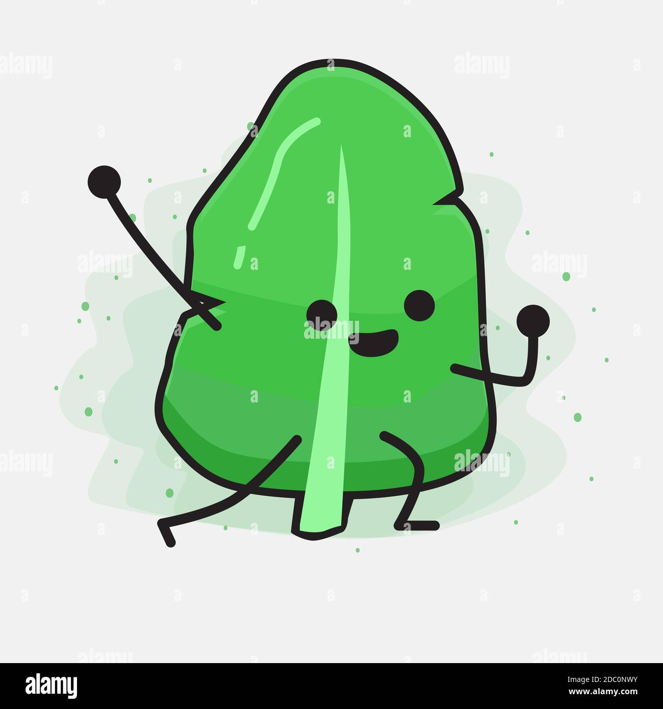 An illustration of Cute Leaf Vector Character Stock Vector Image & Art ...