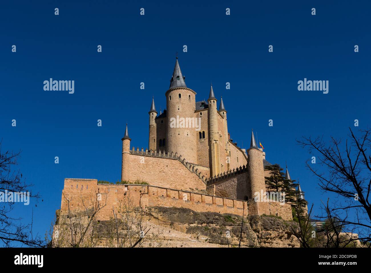 The famous Alcazar castle of Segovia, Castilla y Leon, Spain Stock ...