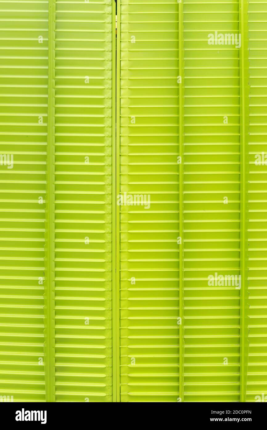 Green Metal Wall Structure at Farm Stock Photo - Alamy