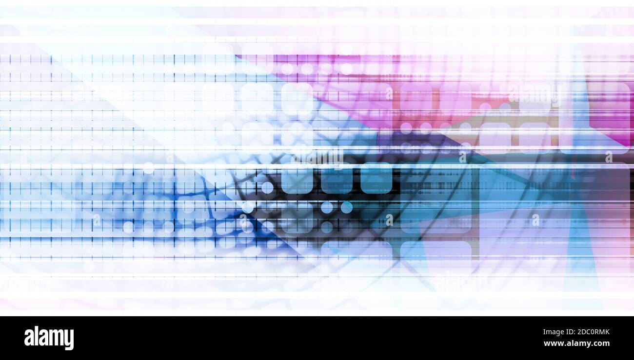 Technology Portal with Digital Circle Access System Stock Photo - Alamy