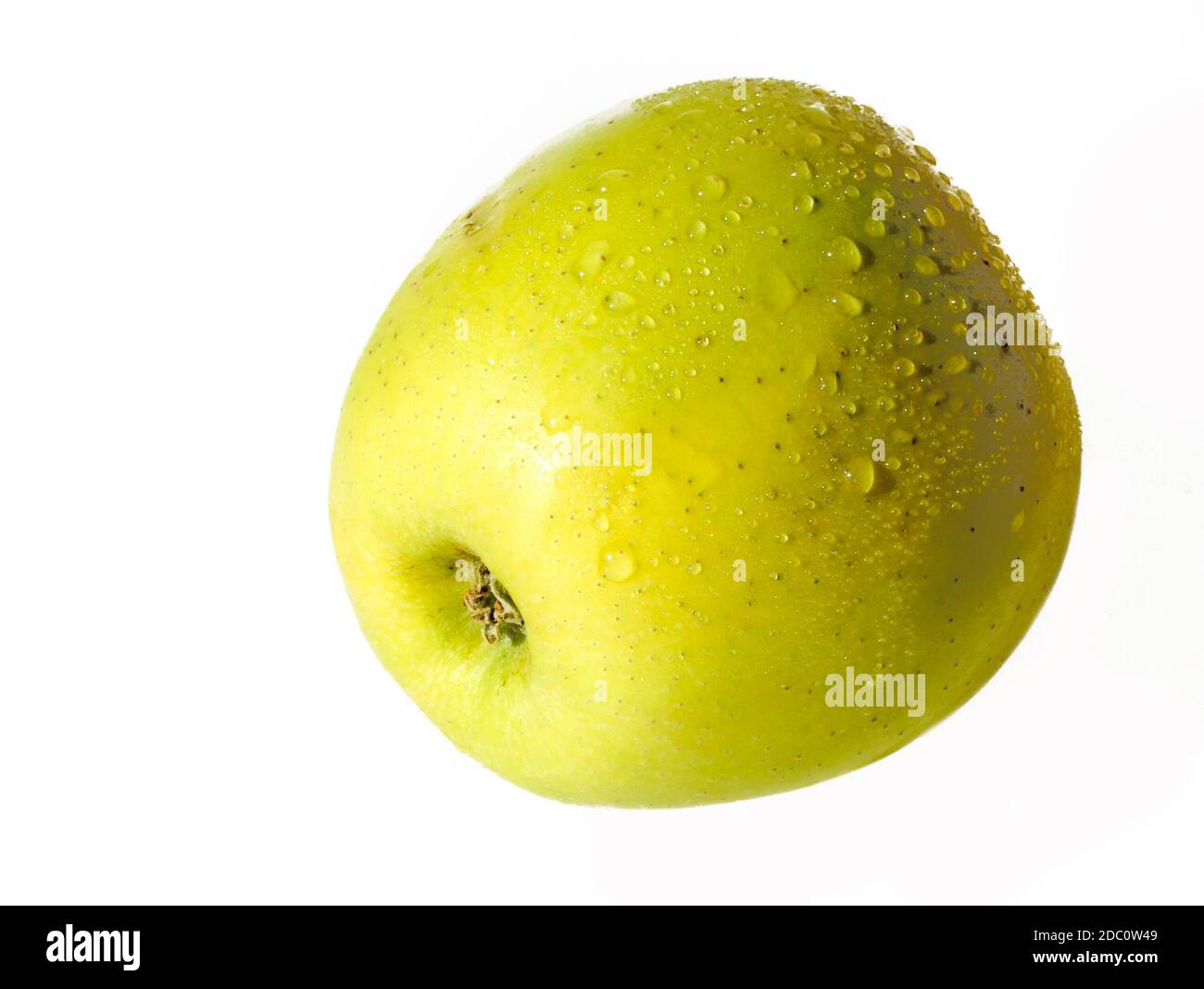 One green apple image isolated on white background Stock Photo - Alamy