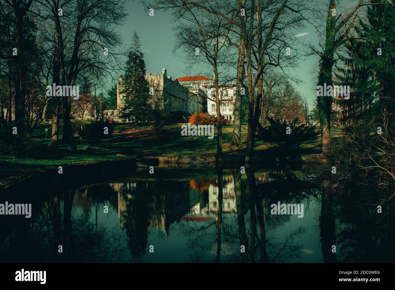 Looking at the Beautiful Elkins Estate Building in Elkins Park Over a ...