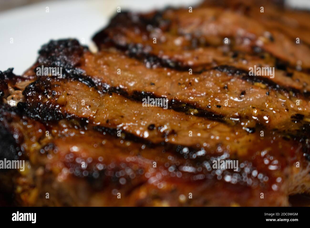 A close Up Shot of a Perfectly Cooked Juicy Steak With Grill Lines ...