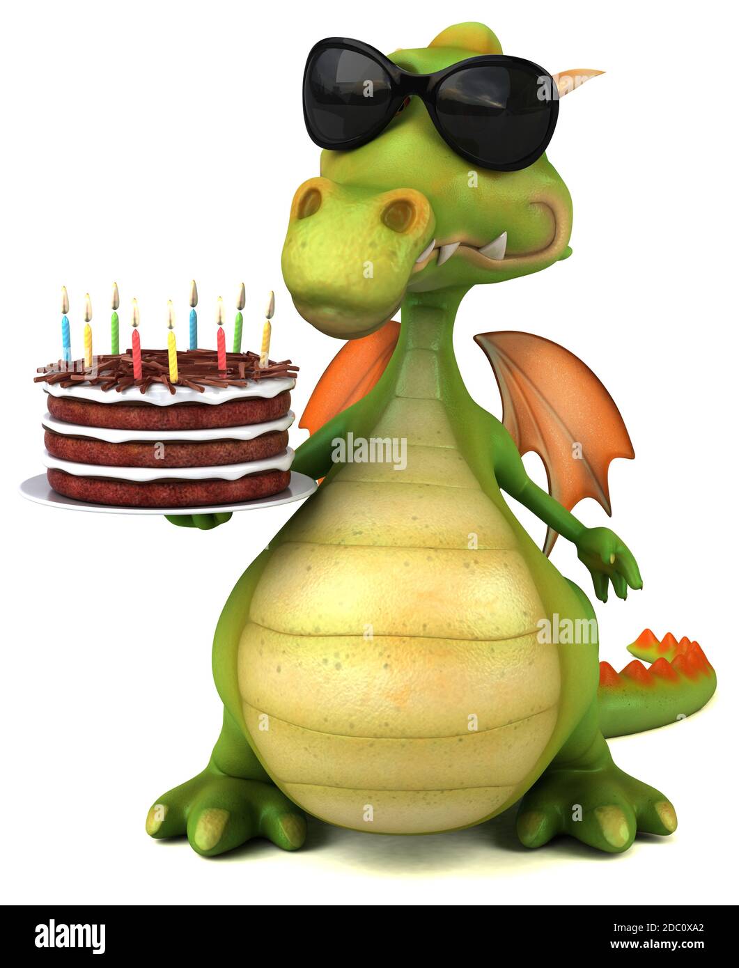 Fun dragon - 3D illustration Stock Photo - Alamy