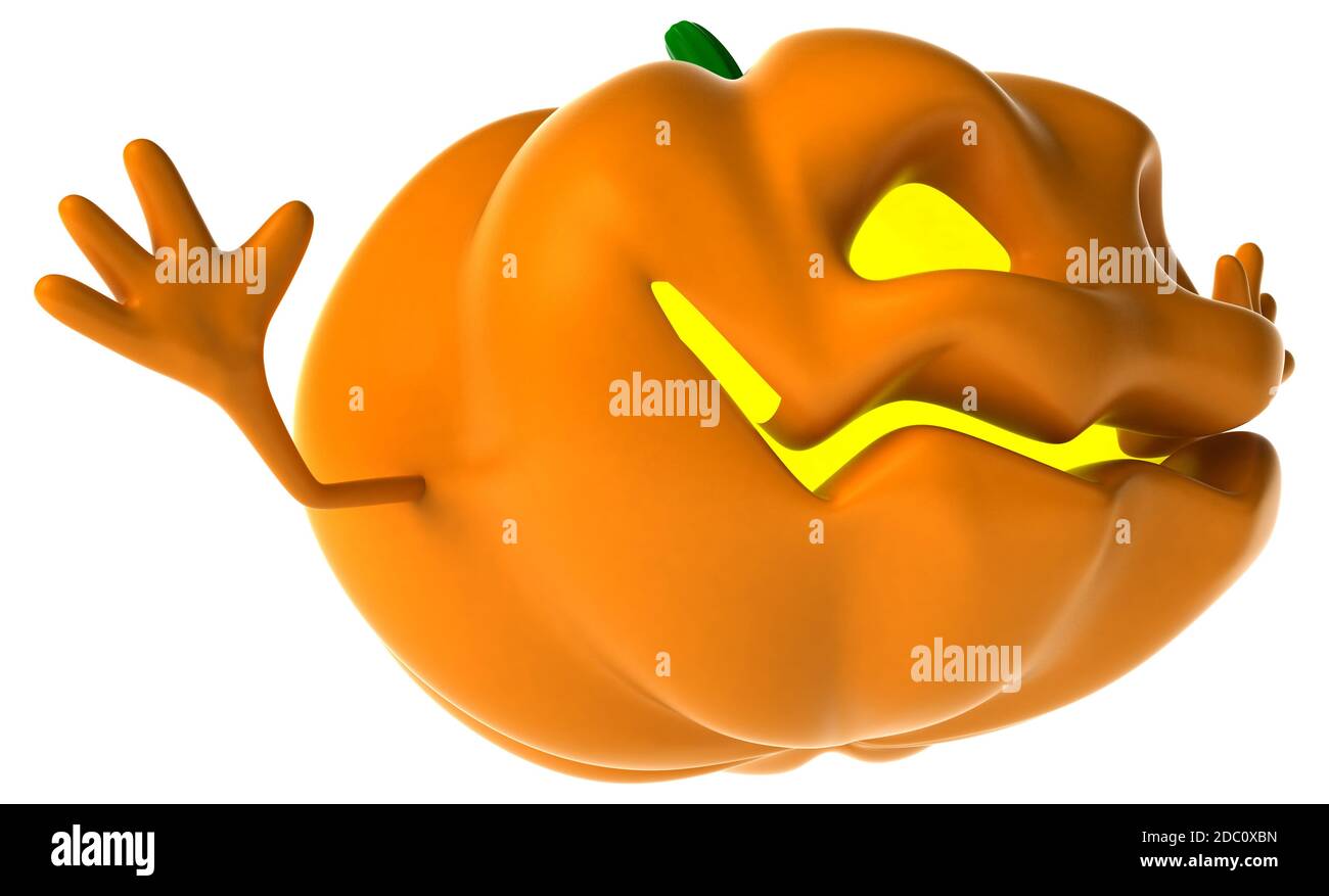 Fun 3D cartoon Halloween Pumpkin Stock Photo - Alamy