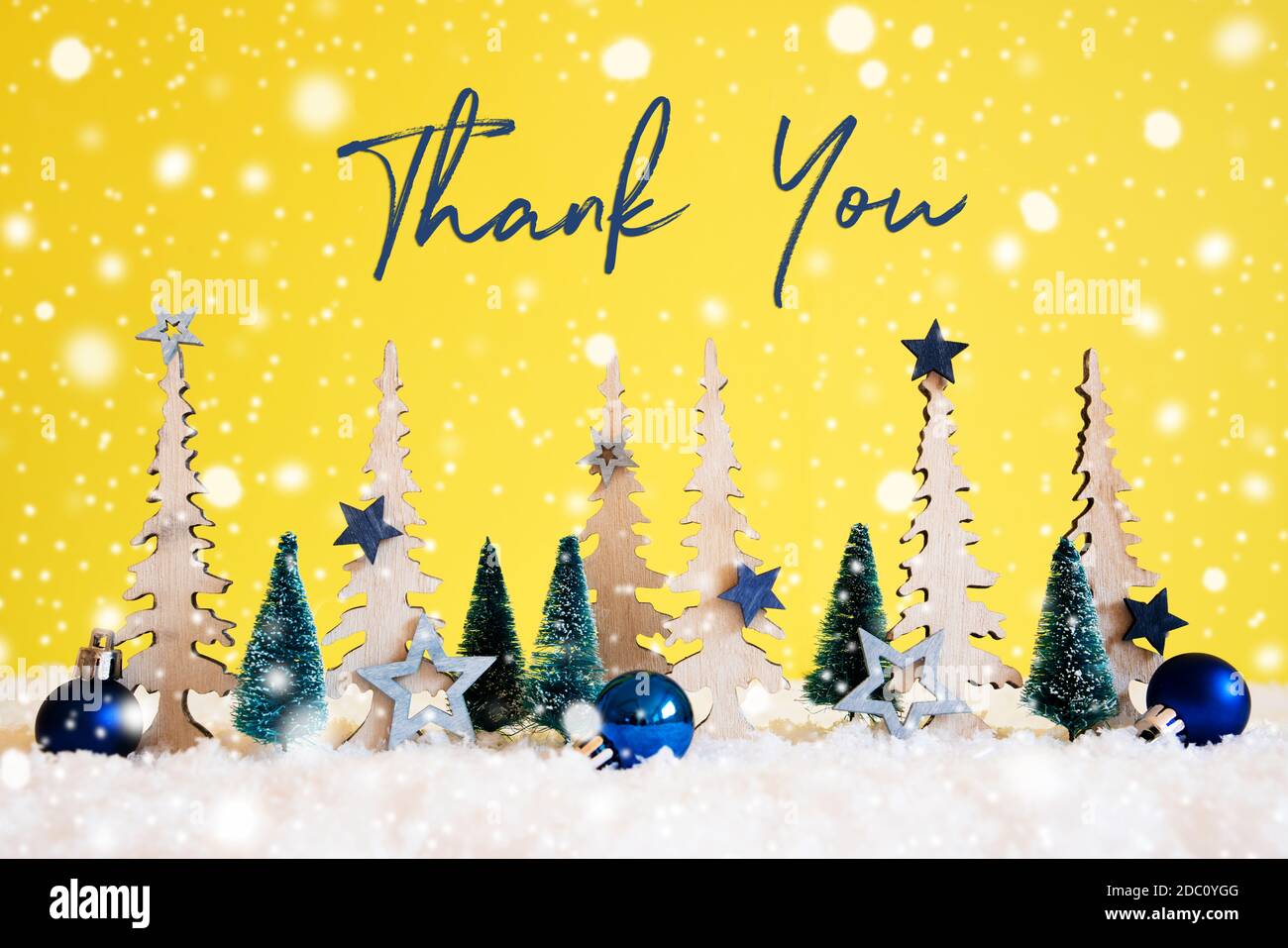 Christmas Trees With English Text Thank You. Christmas Decoration Like ...