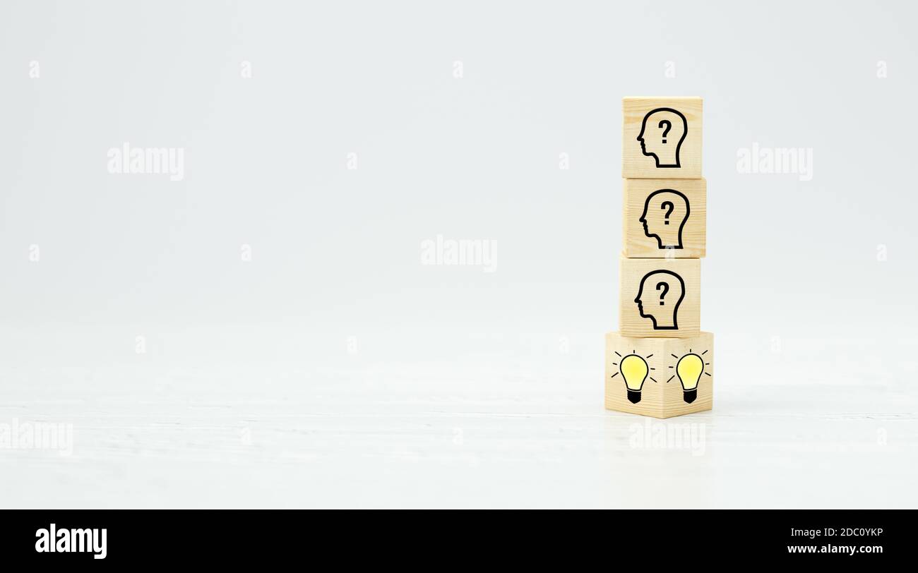 cubes showing a brainstorming session on white background - 3d ...