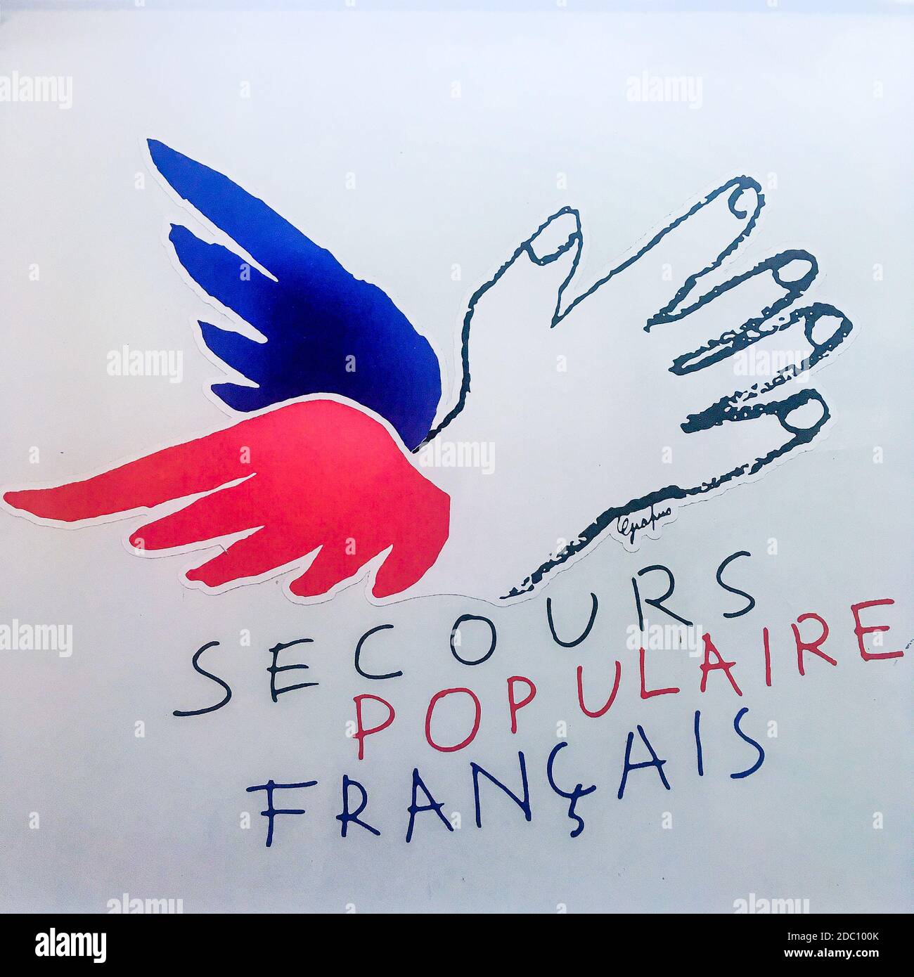 Logo of the Secours Populaire Français, French People's Aid, Lyon ...