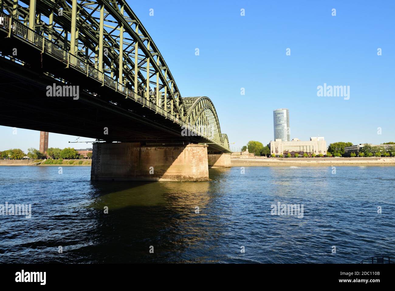 Cologne Cathedral and Hohenzollern Bridge in Cologne, Germany Stock ...