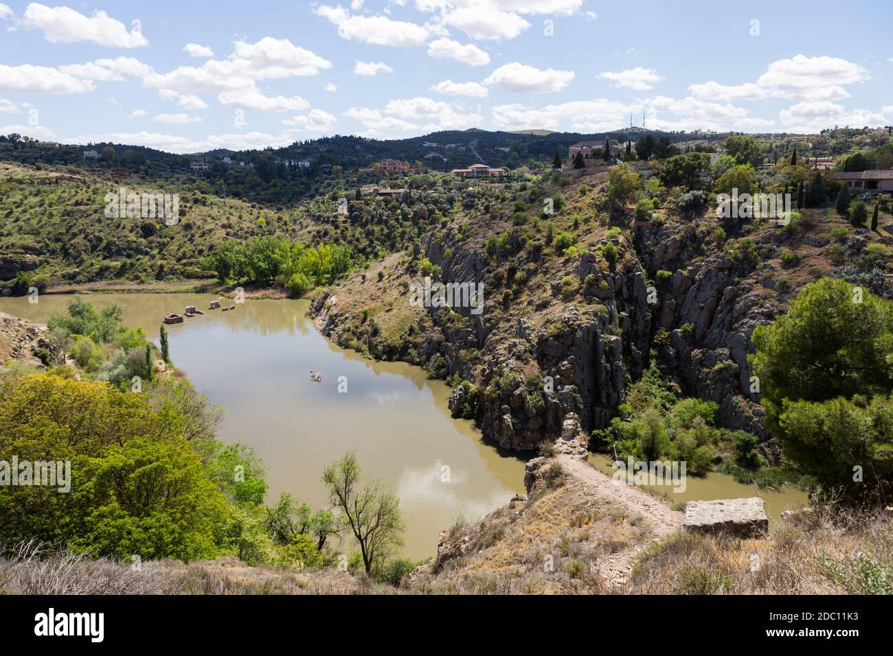 sedimentary formation of the Tagus river course, Toledo, Spain Stock ...