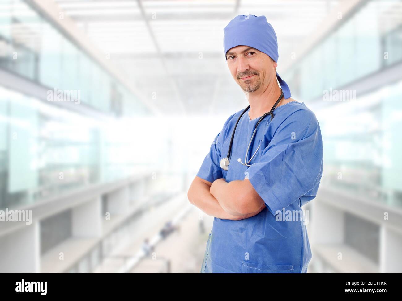 Smiling male doctor at the hospital Stock Photo - Alamy