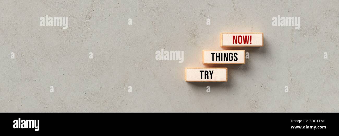 Try things hi-res stock photography and images - Alamy