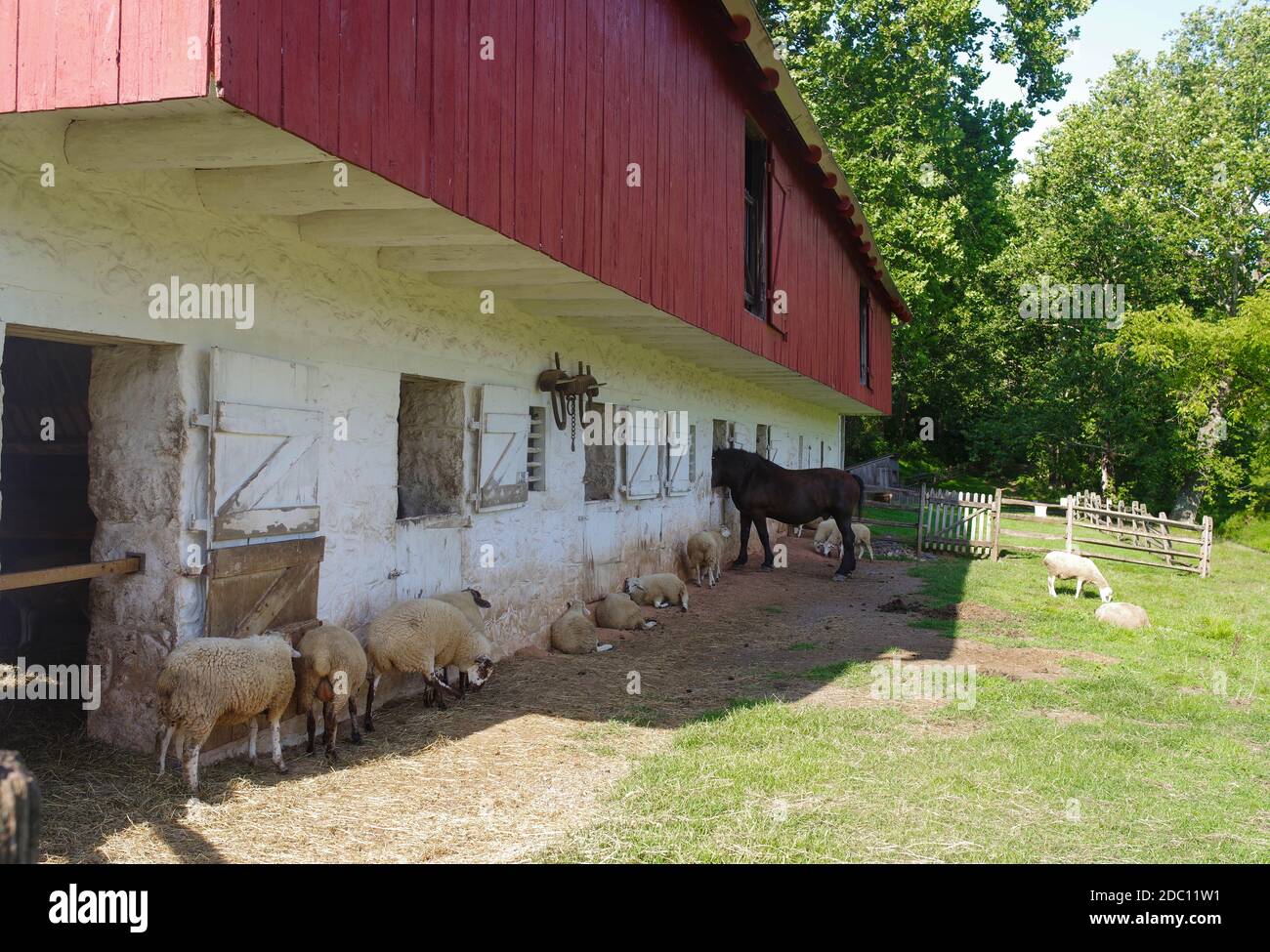 Colonial barn at the Hopewell Furnace National Historic Site in ...