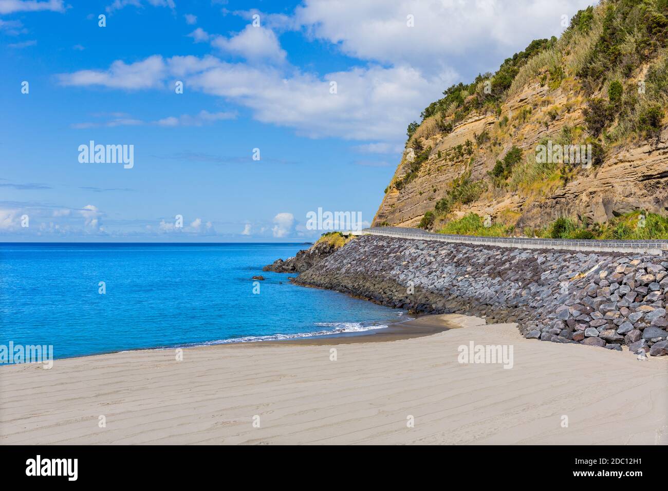 beach sand in Agua de Pau, Azores. Sao Miguel island, Portugal Stock ...
