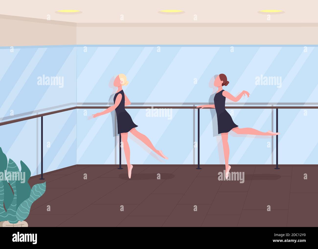 Ballroom lesson Stock Vector Images - Alamy