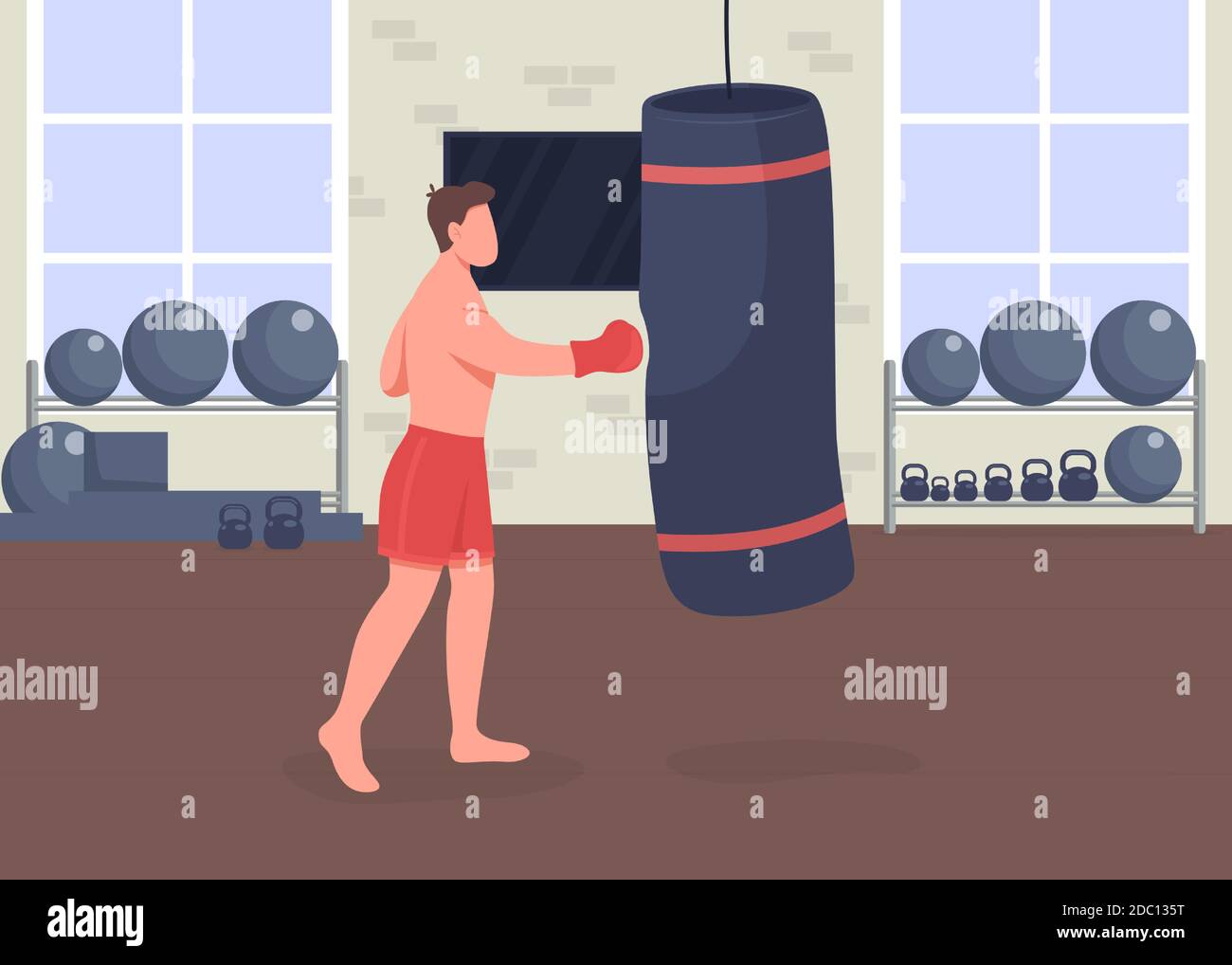 Boxing room Stock Vector Images - Alamy