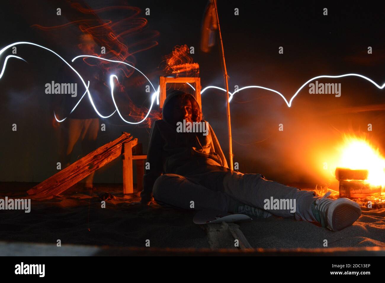 Painting with light beach hi-res stock photography and images - Alamy