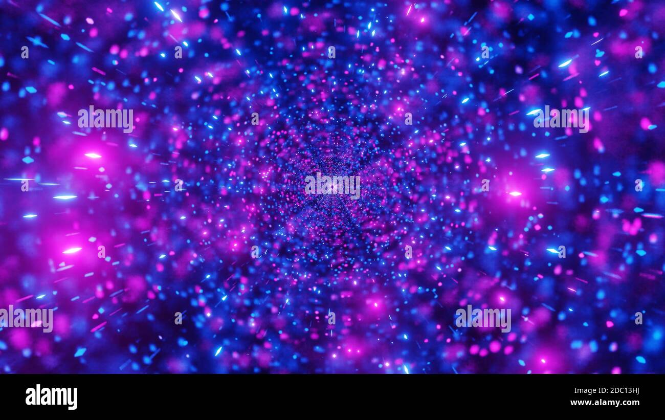Bright particles space galaxy 3d illustration background wallpaper ...