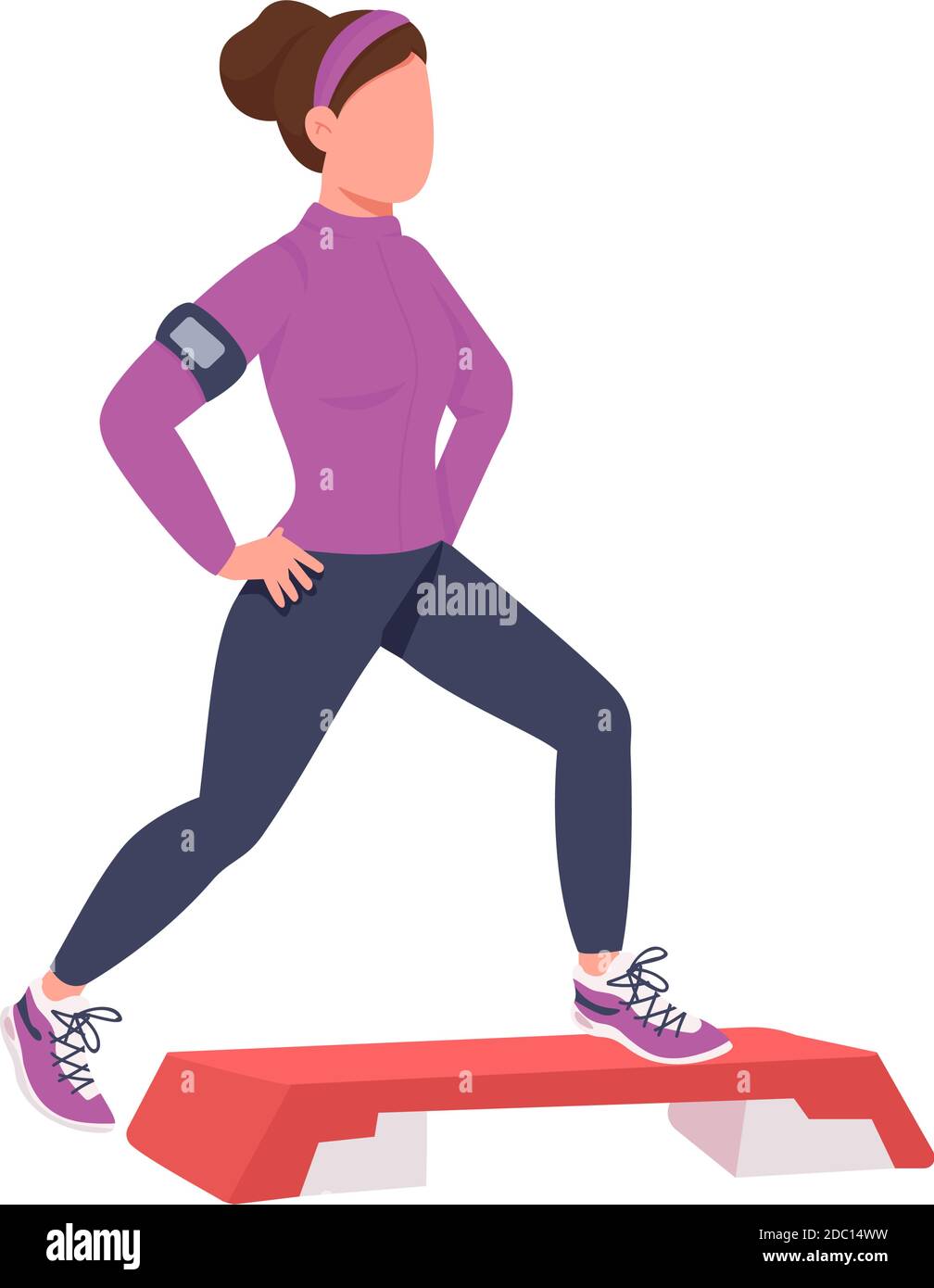 Step aerobics Stock Vector Images - Alamy