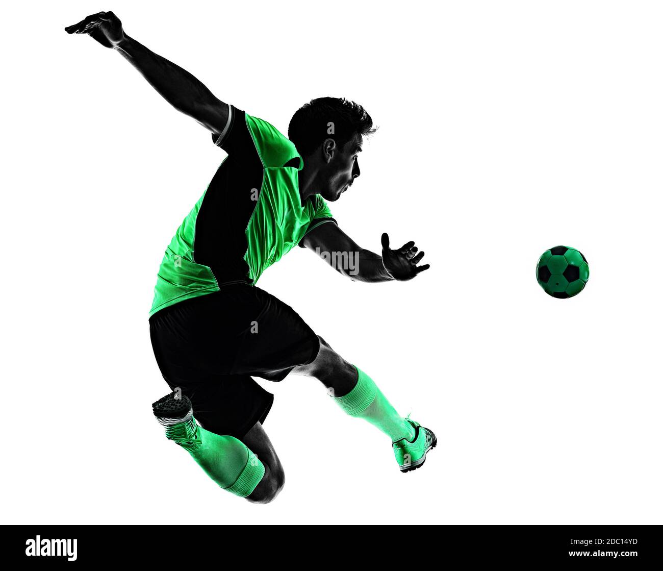 Soccer Player Silhouette High Resolution Stock Photography and Images ...