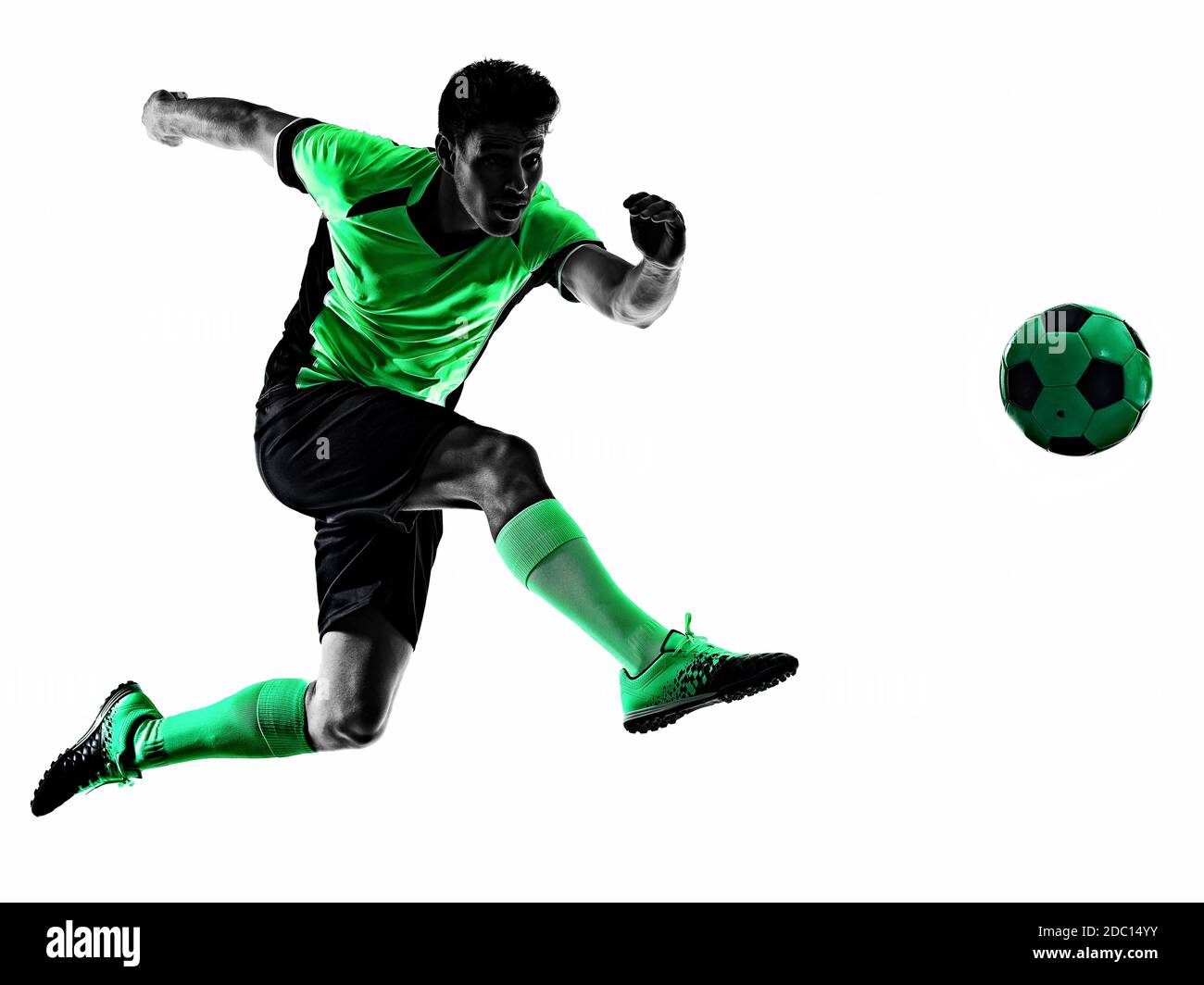 Soccer Player Silhouette High Resolution Stock Photography and Images ...