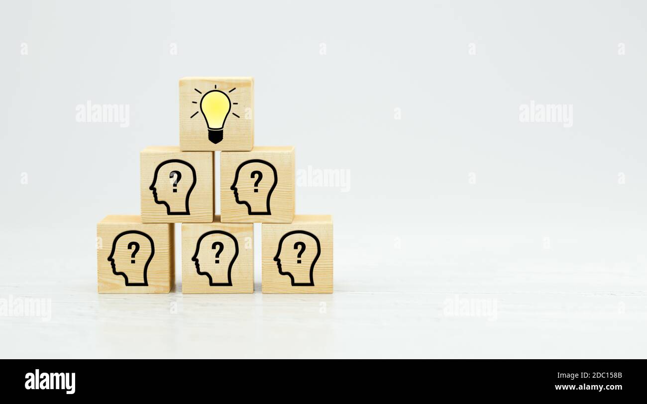 cubes showing a brainstorming session on white background - 3d ...