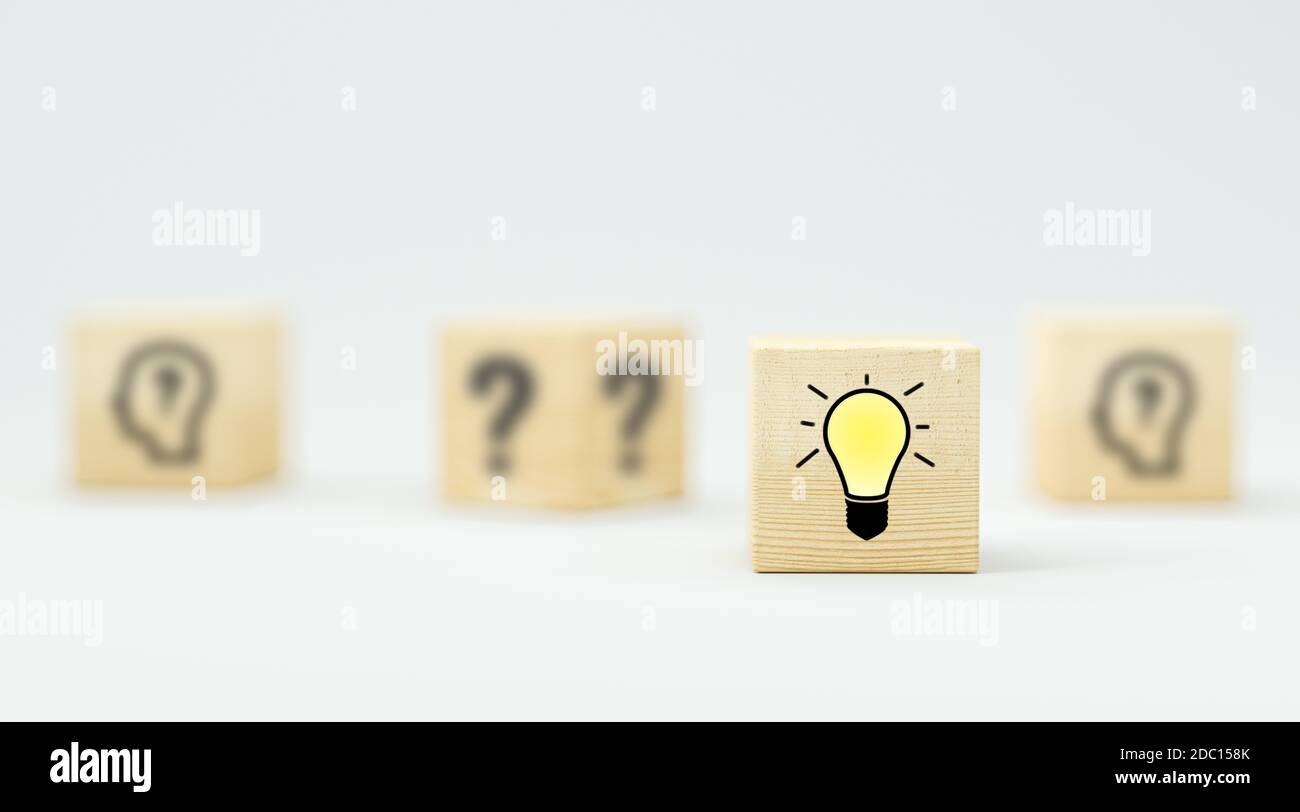 cubes showing a brainstorming session on white background - 3d ...