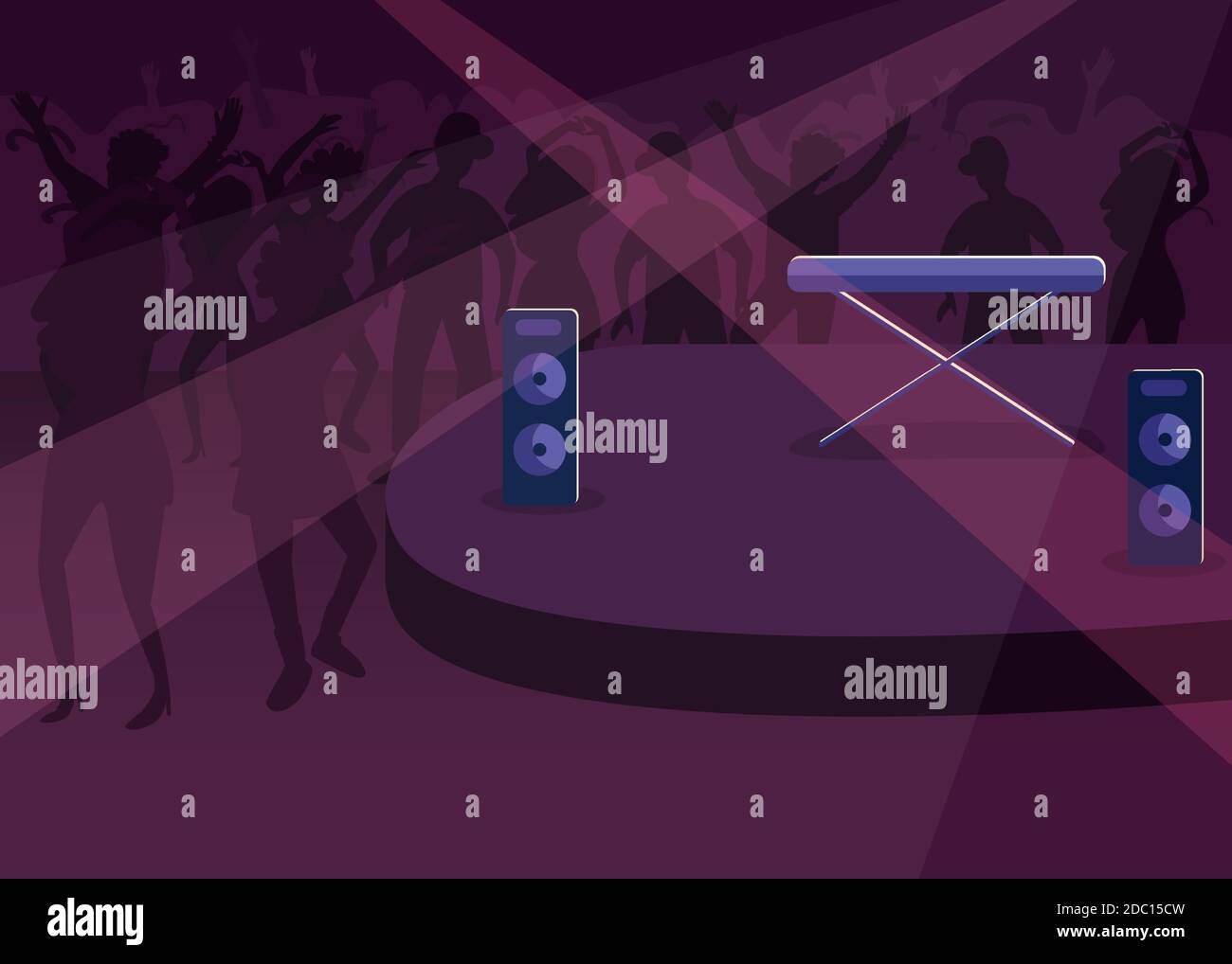 Nightclub flat color vector illustration Stock Vector Image & Art - Alamy