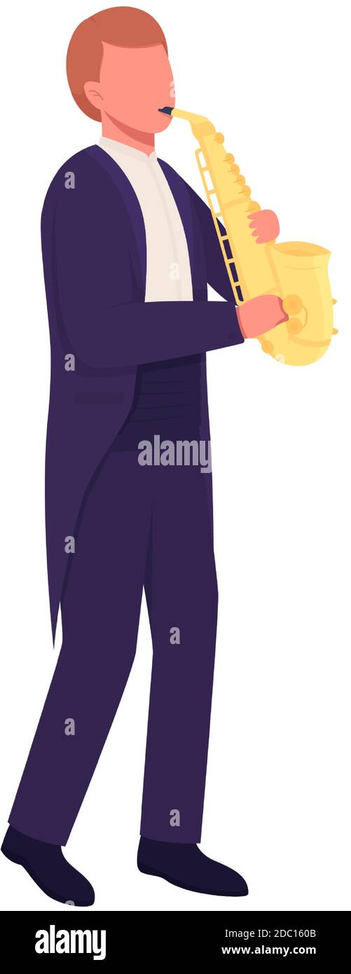 Male sax player Stock Vector Images - Alamy