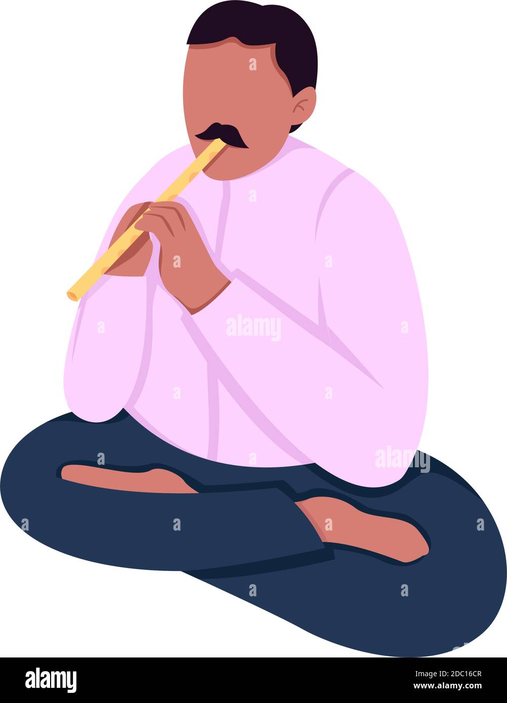 Indian man playing pipe Stock Vector Images - Alamy