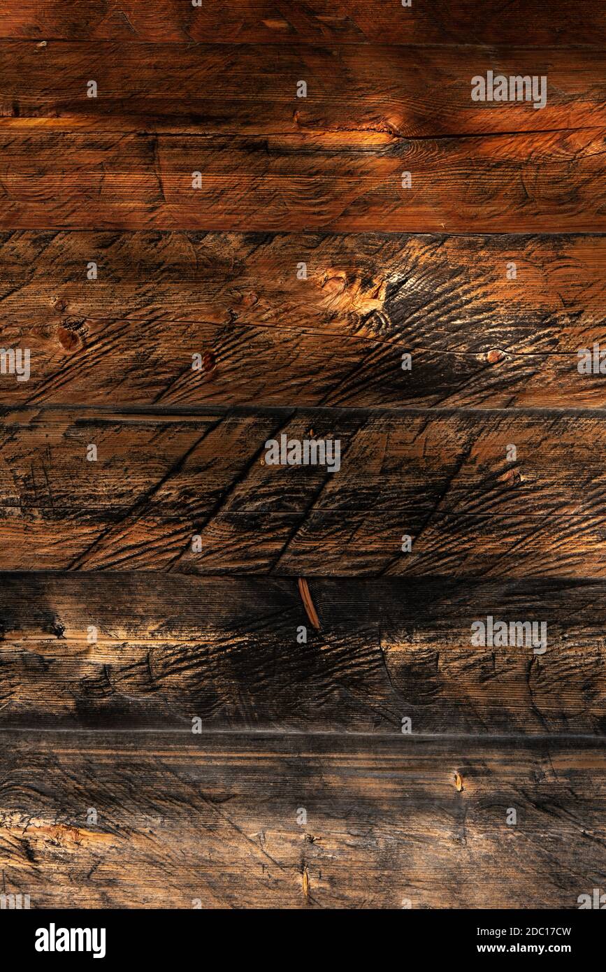 Wooden Rustic texture or background. Aged wood wall and boards Stock ...